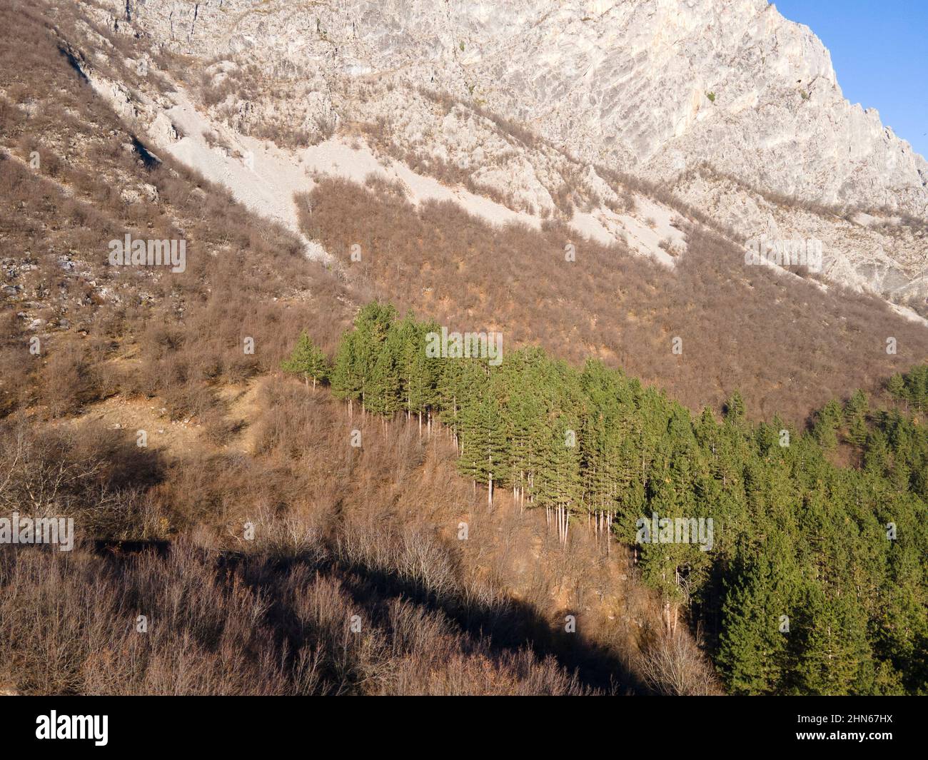 Amazing Aerial Autumn Landscape of Balkan Mountains and Vratsata pass ...