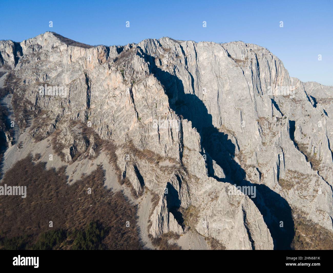 Amazing Aerial Autumn Landscape of Balkan Mountains and Vratsata pass ...