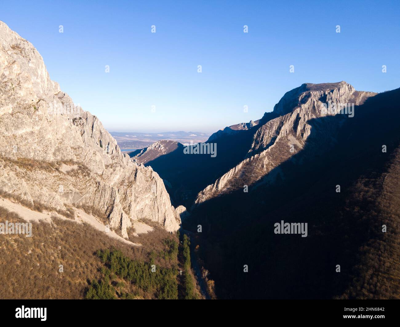 Amazing Aerial Autumn Landscape of Balkan Mountains and Vratsata pass ...