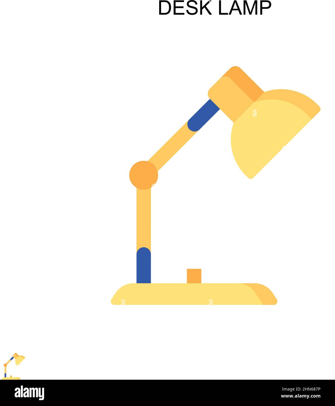 Desk lamp Simple vector icon. Illustration symbol design template for ...