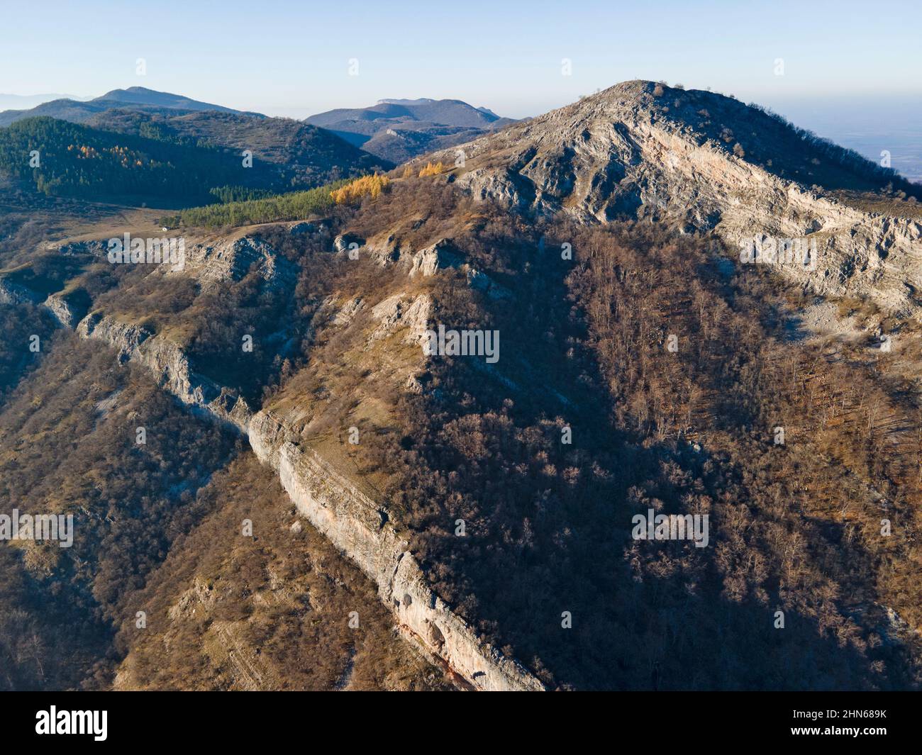 Amazing Aerial Autumn Landscape of Balkan Mountains and Vratsata pass ...