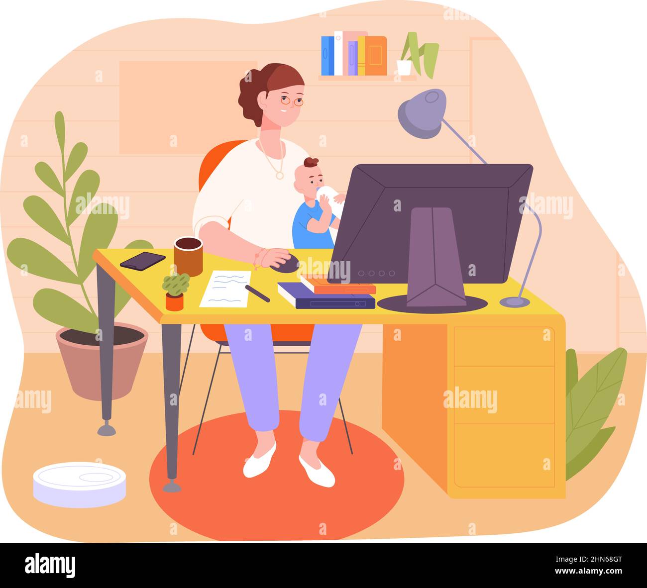 Woman leave table Stock Vector Images - Alamy