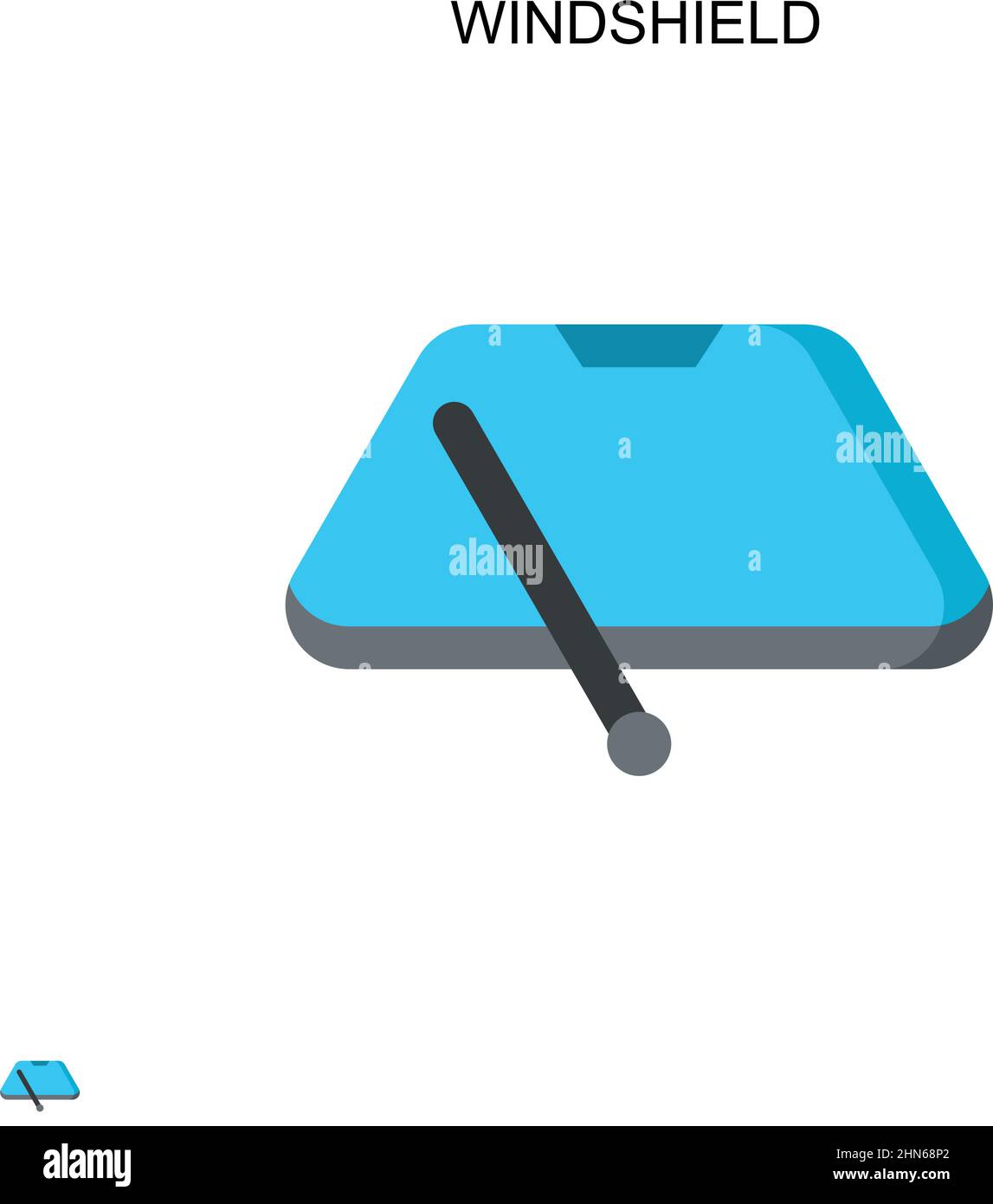 Windshield Simple vector icon. Illustration symbol design template for ...