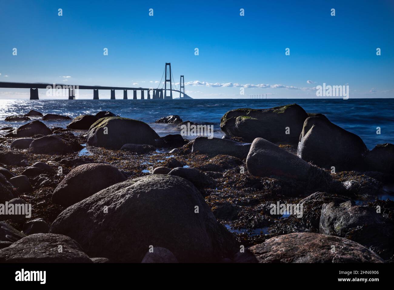 Storebælt, Storebaelt - The Great Belt Bridge in Denmark Stock Photo ...