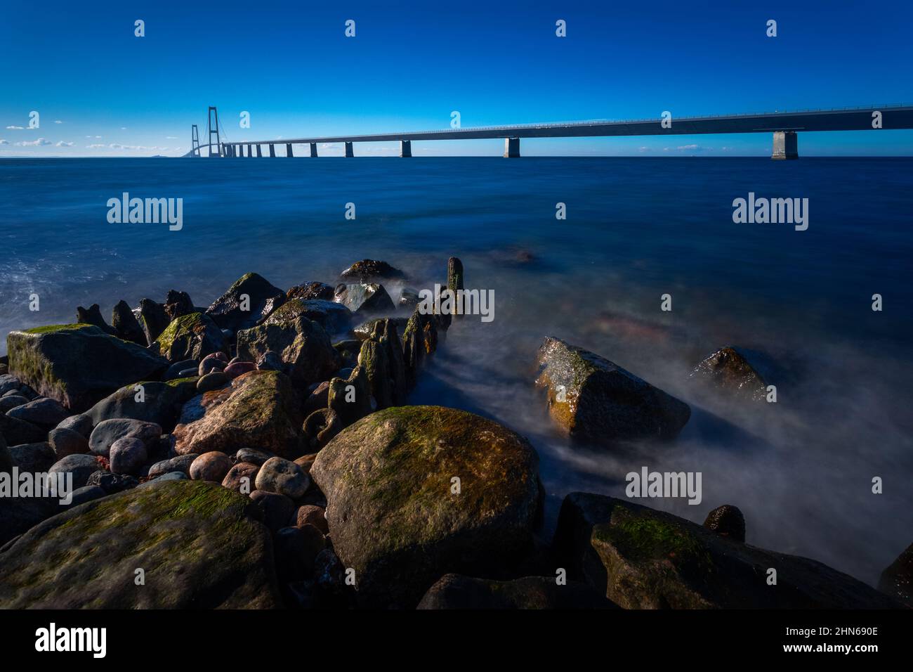 Storebælt, Storebaelt - The Great Belt Bridge in Denmark Stock Photo ...