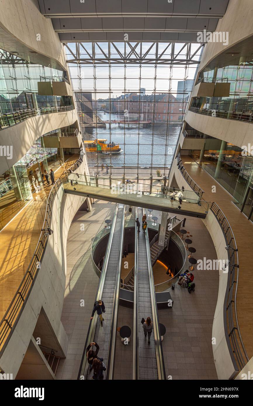 Inside The Royal Danish Library in Copenhagen, Denmark Stock Photo - Alamy