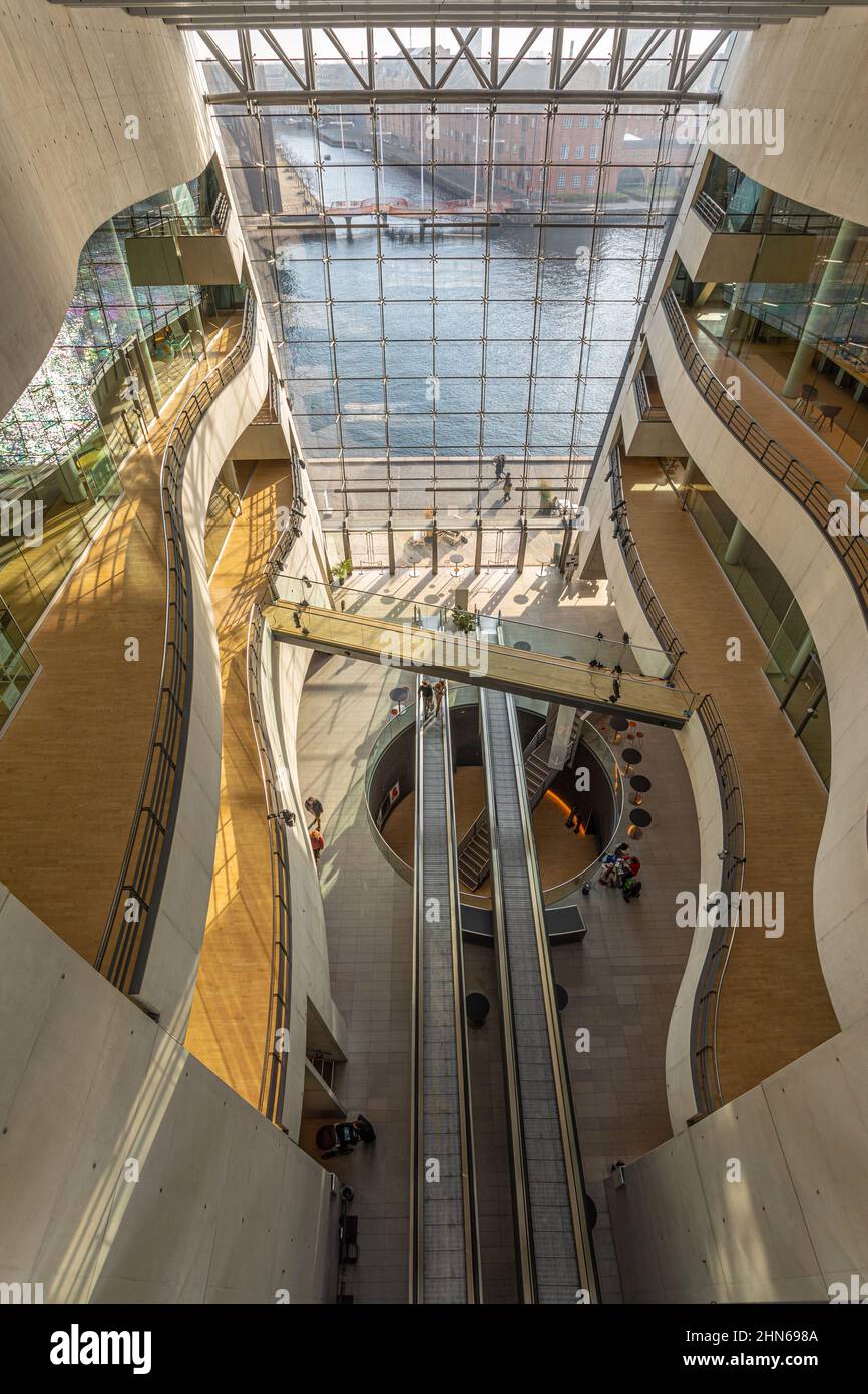Inside The Royal Danish Library in Copenhagen, Denmark Stock Photo - Alamy