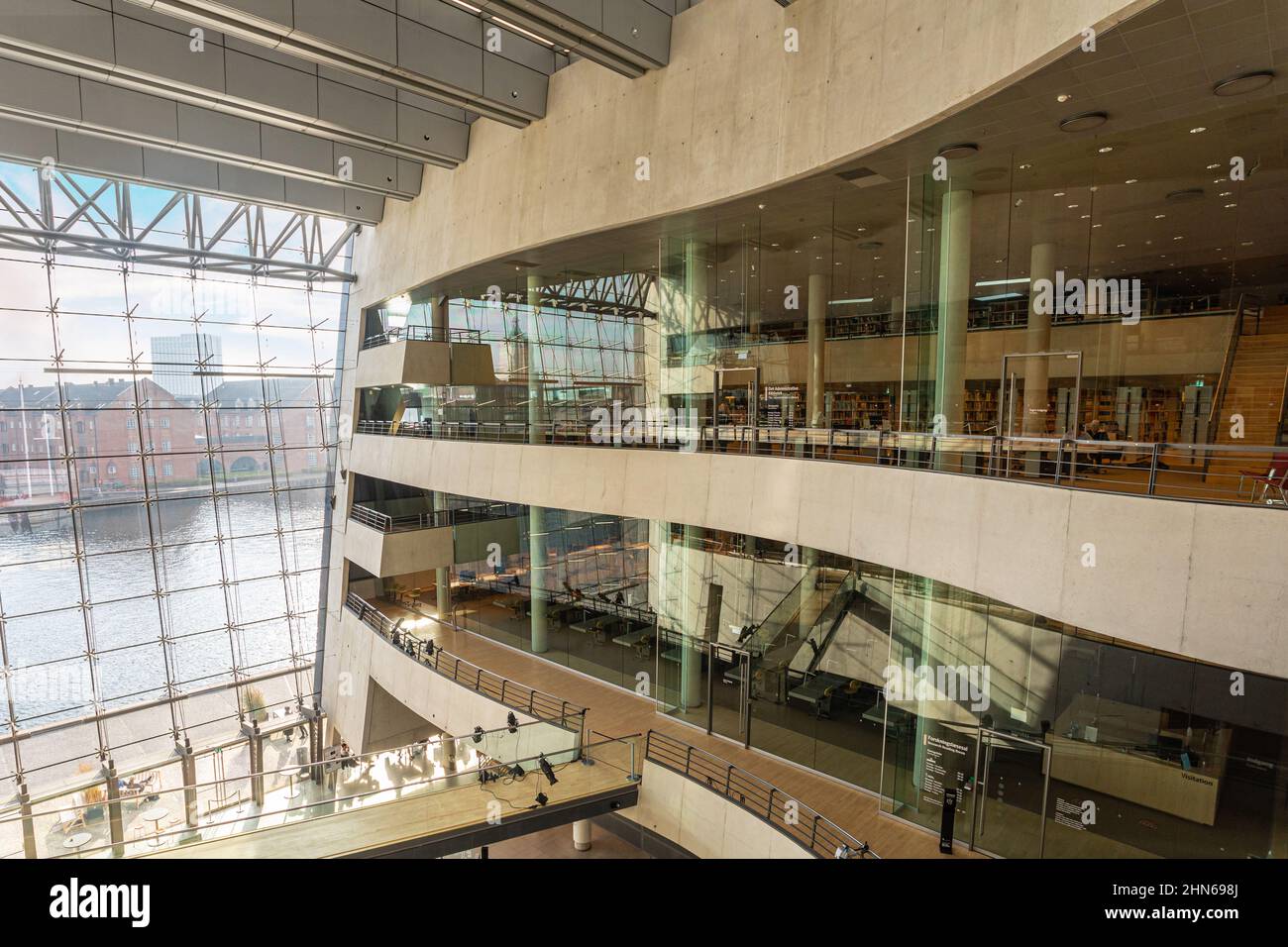 Inside The Royal Danish Library in Copenhagen, Denmark Stock Photo - Alamy