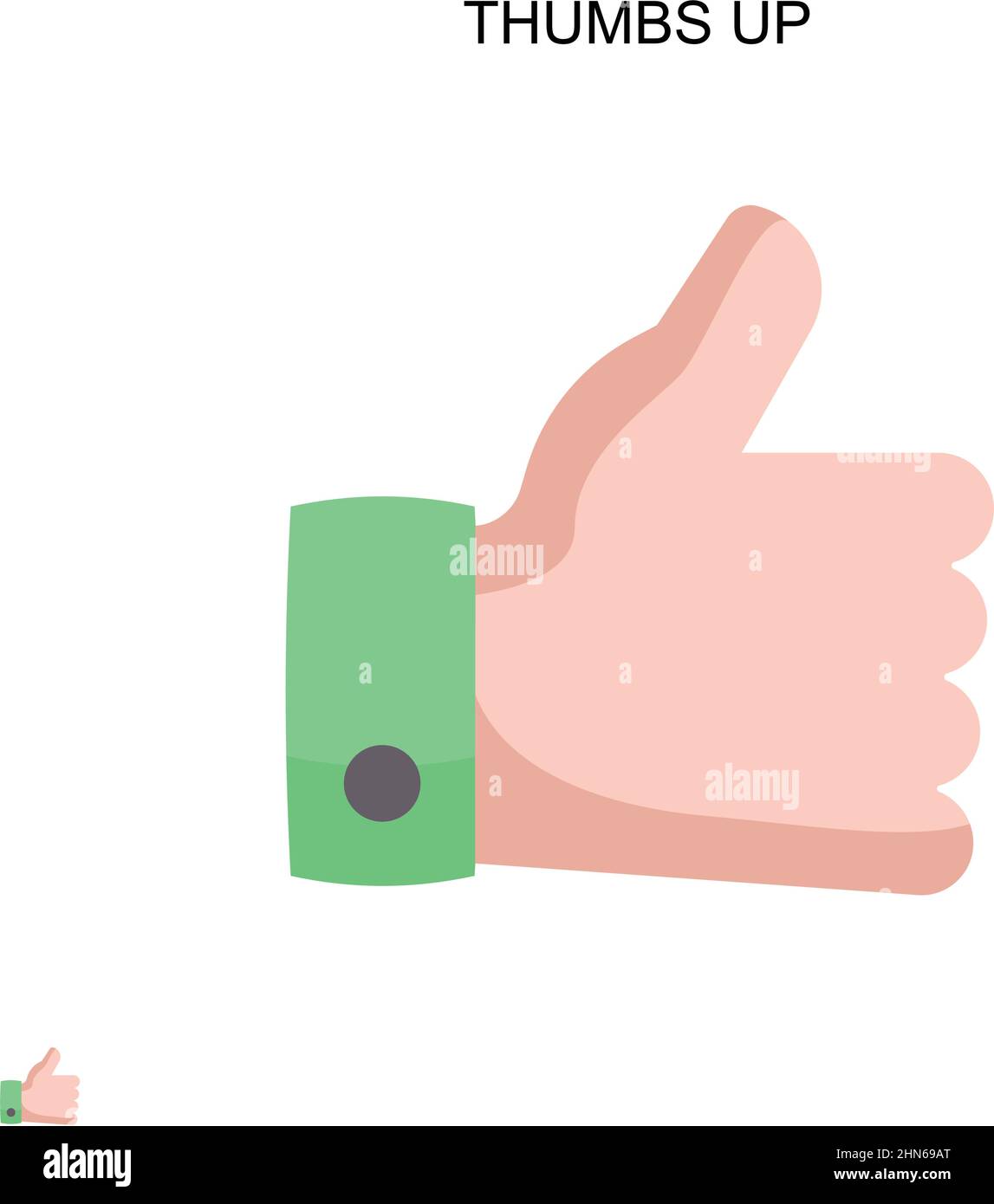 Thumbs up Simple vector icon. Illustration symbol design template for ...