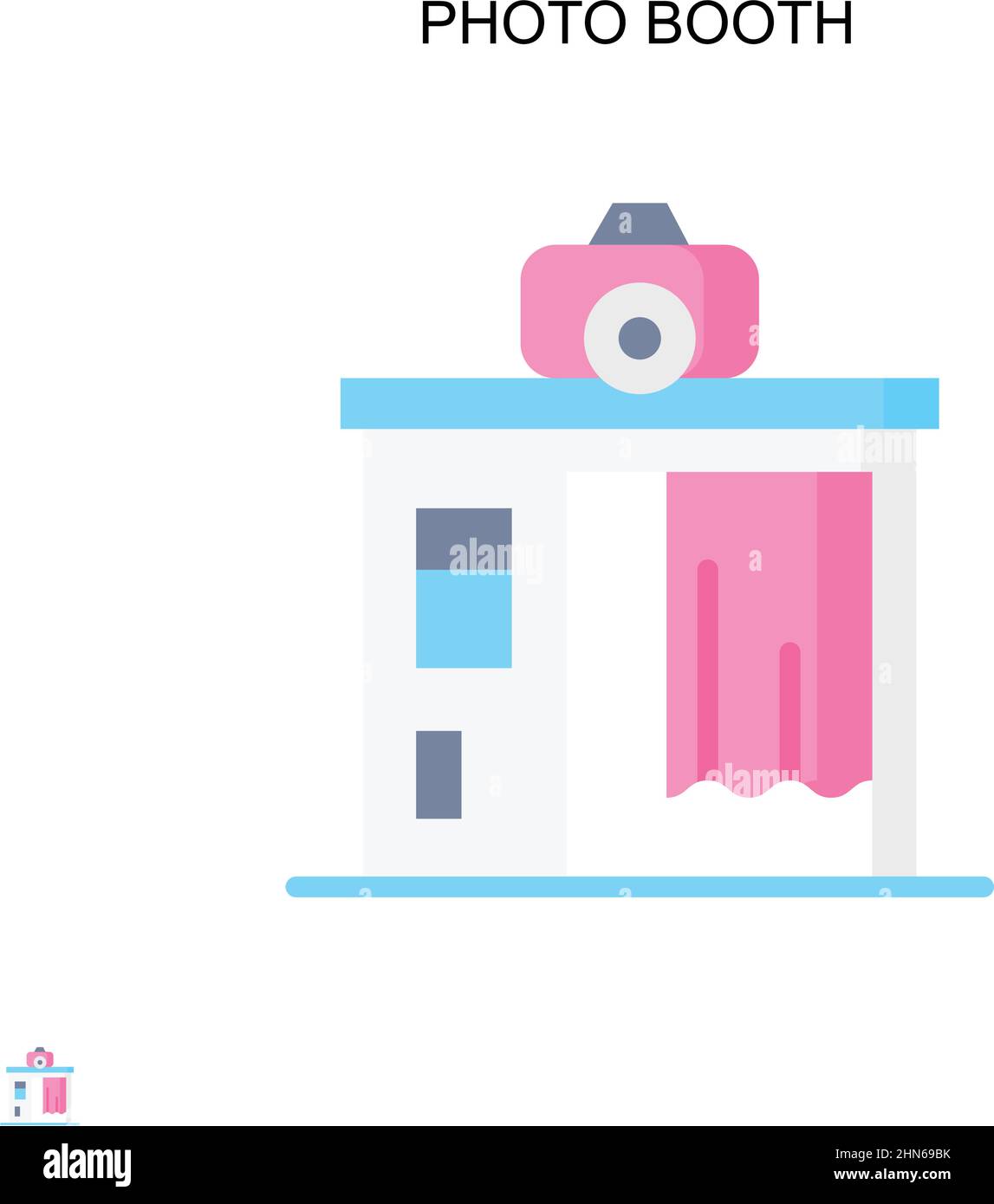 Photo booth Simple vector icon. Illustration symbol design template for ...