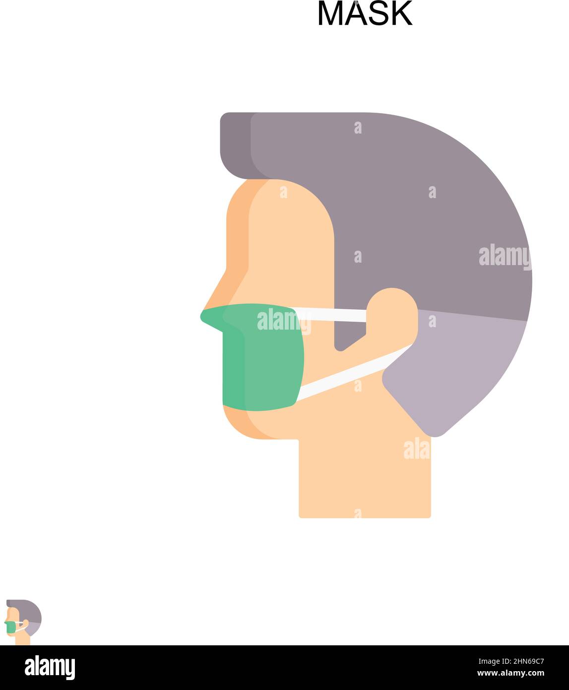 Mask Simple vector icon. Illustration symbol design template for web ...