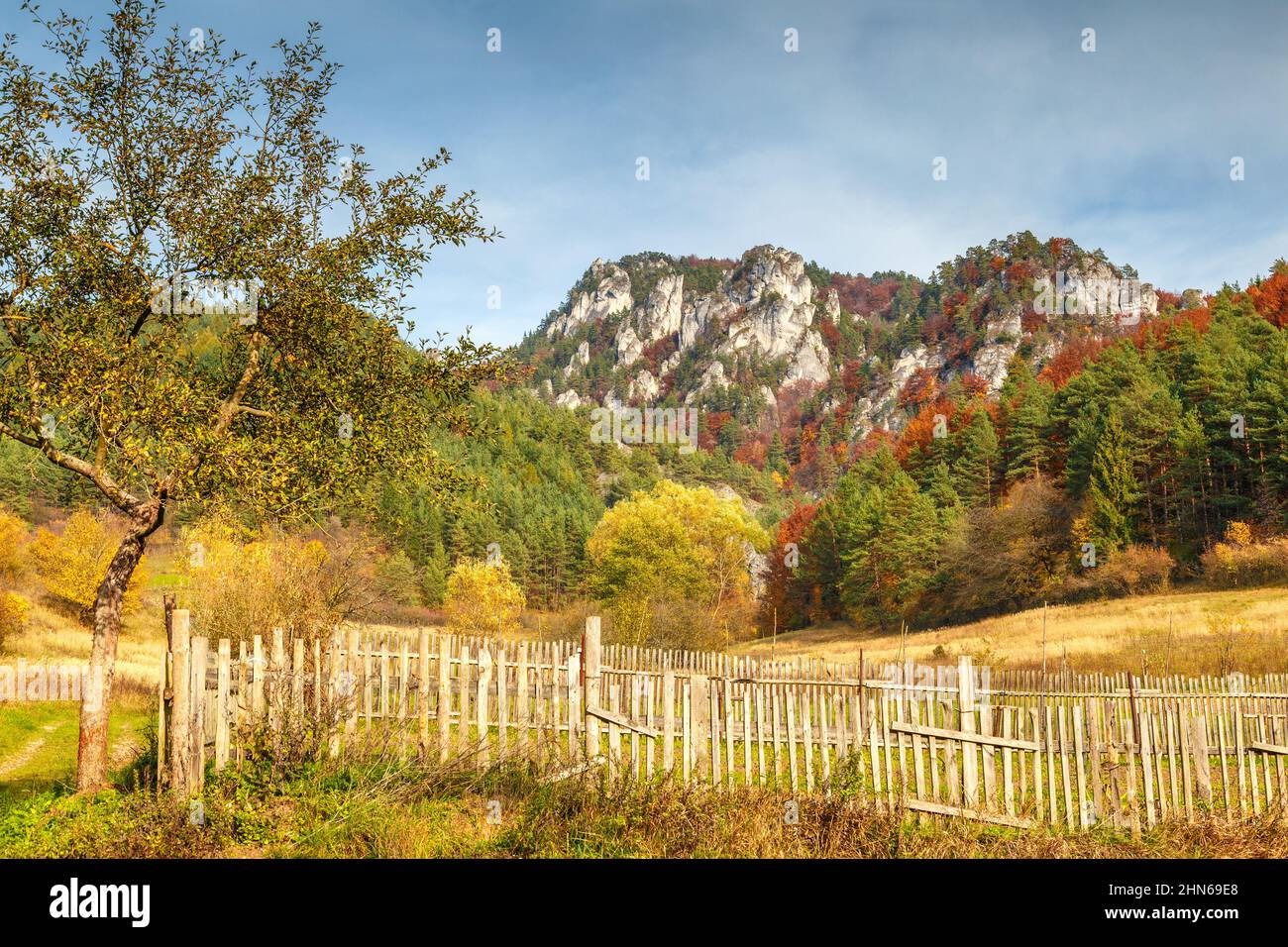 Autumn landscape with rocks in Sulov, Slovakia, Europe Stock Photo - Alamy