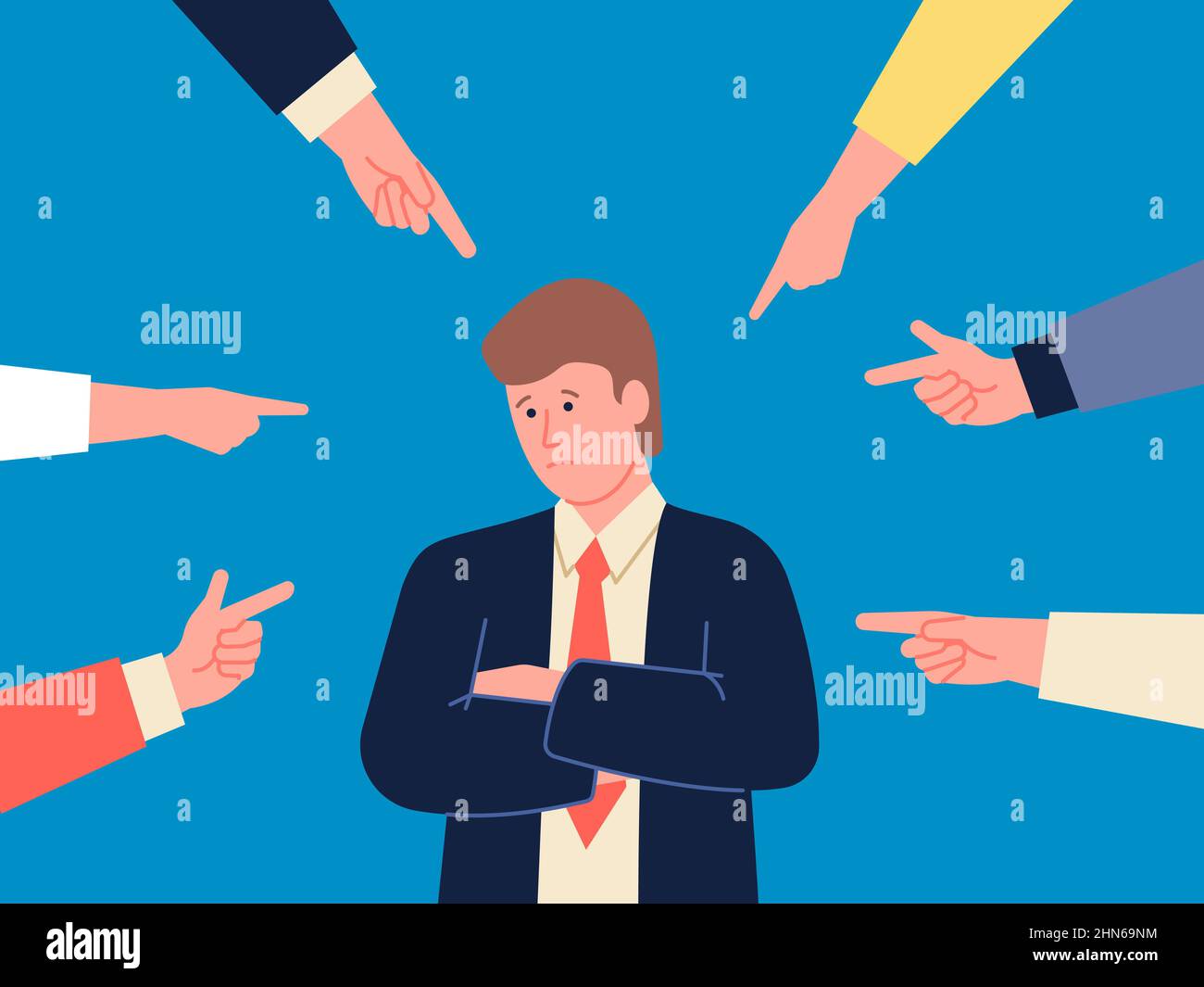 Bullying on work. Corporate blame, office hostility and fear. Tired ...