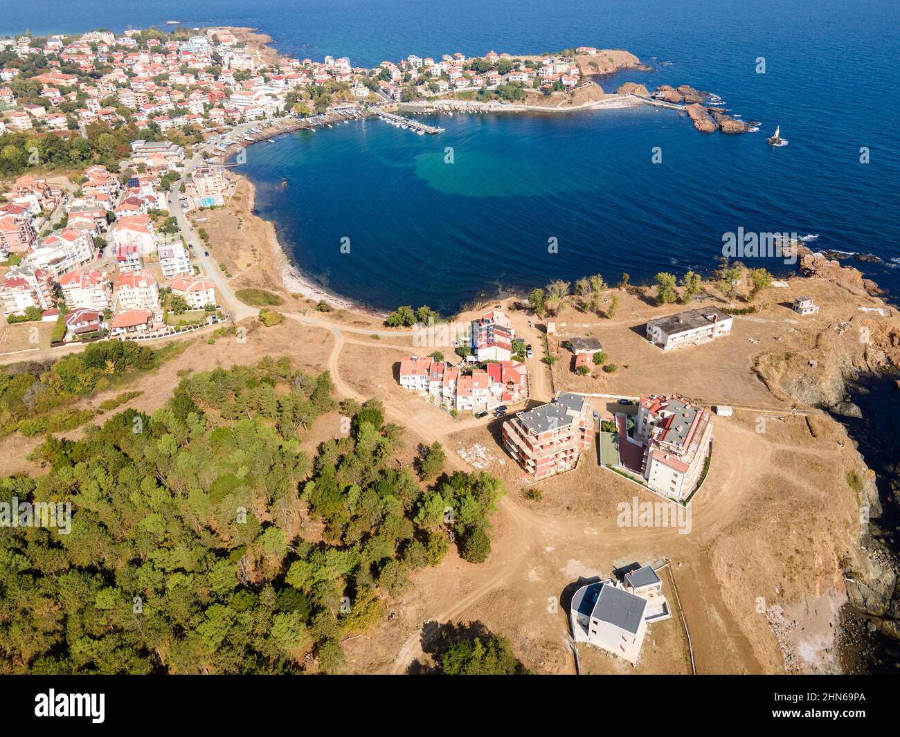 Aerial view of town of Ahtopol, Burgas Region, Bulgaria Stock Photo - Alamy