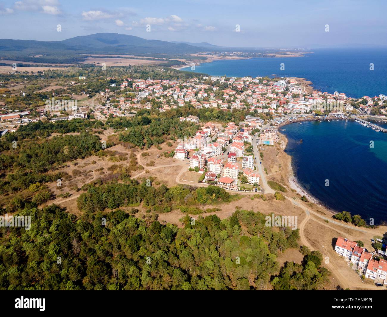 Aerial view of town of Ahtopol, Burgas Region, Bulgaria Stock Photo - Alamy