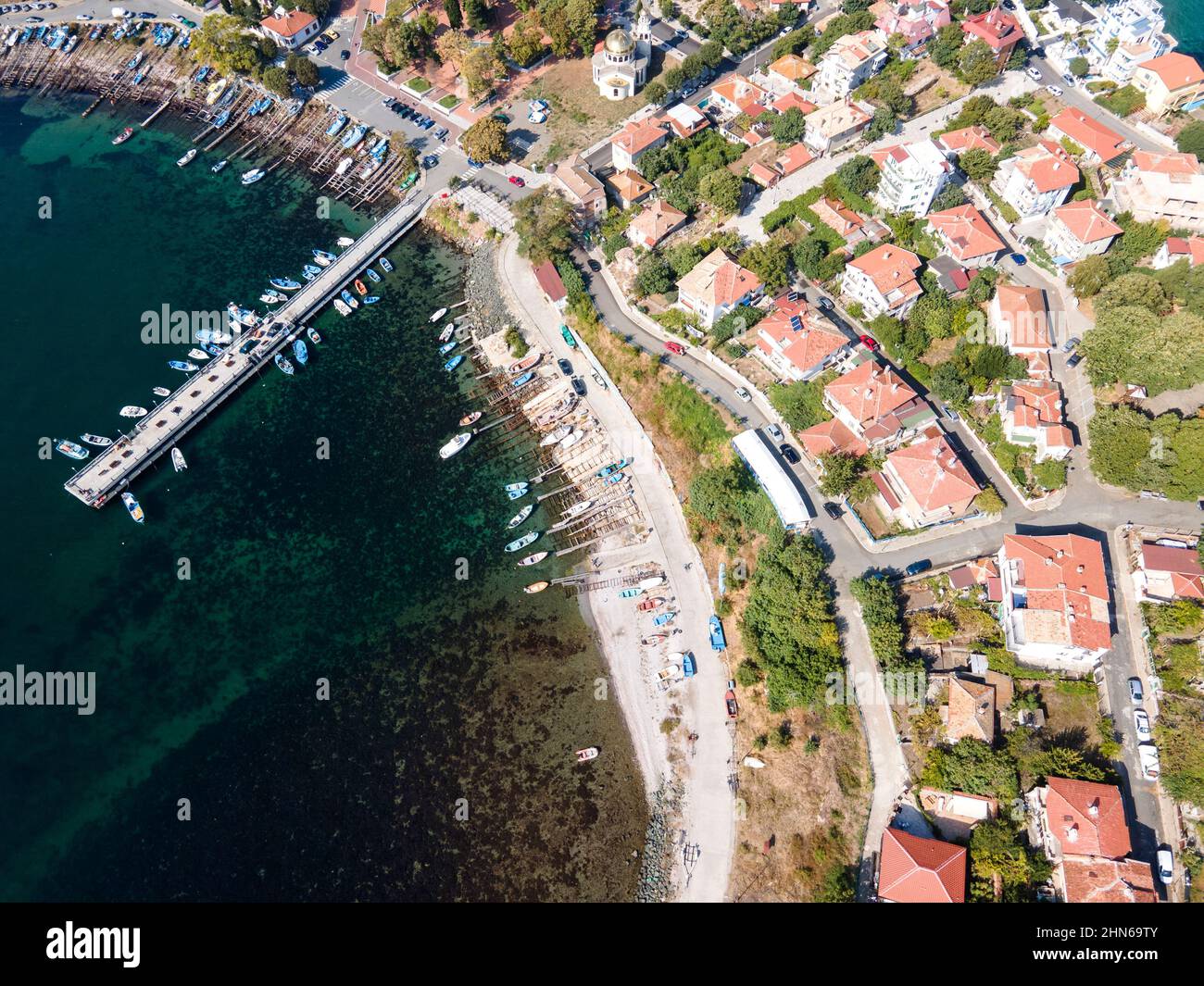 Aerial view of town of Ahtopol, Burgas Region, Bulgaria Stock Photo - Alamy