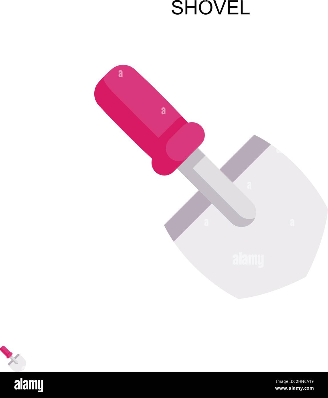 Shovel Simple vector icon. Illustration symbol design template for web ...