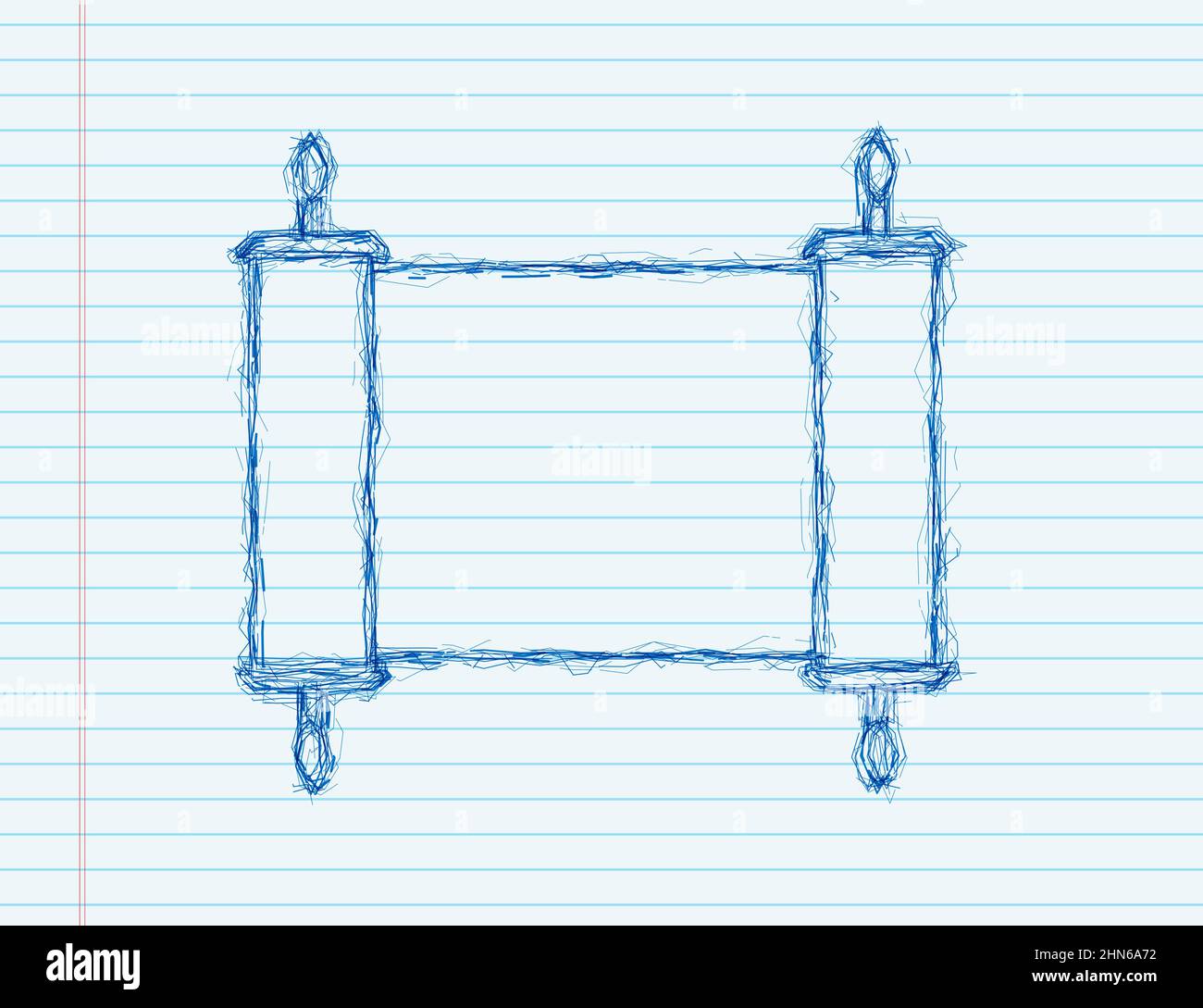Rolled old papyrus file mockup. Realistic illustration of rolled old ...