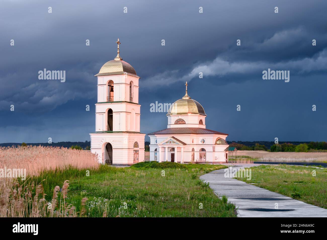 The flooded church is a monument of architecture of the 19th century ...