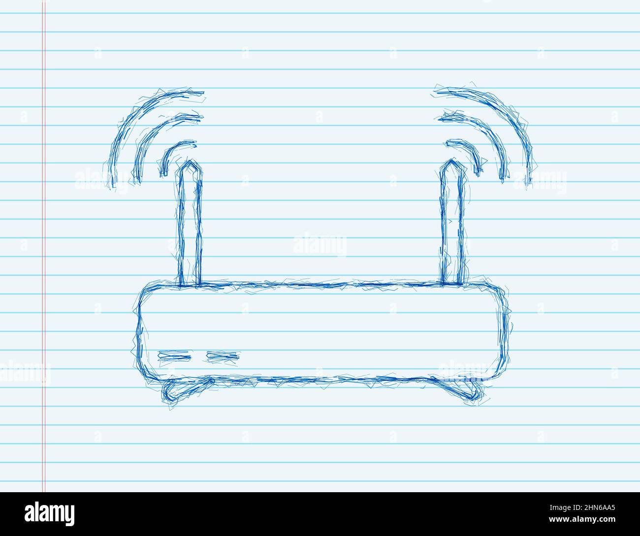 Network Router sketch icon. Wifi router, wireless broadband modem ...