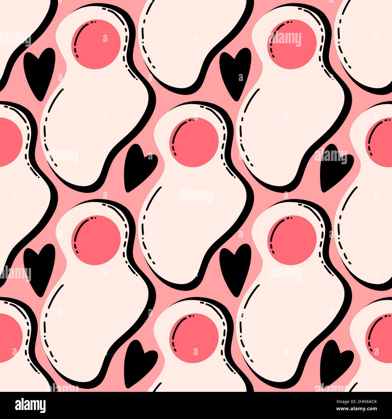Kids seamless scrambled eggs pattern for fabrics and packaging and ...