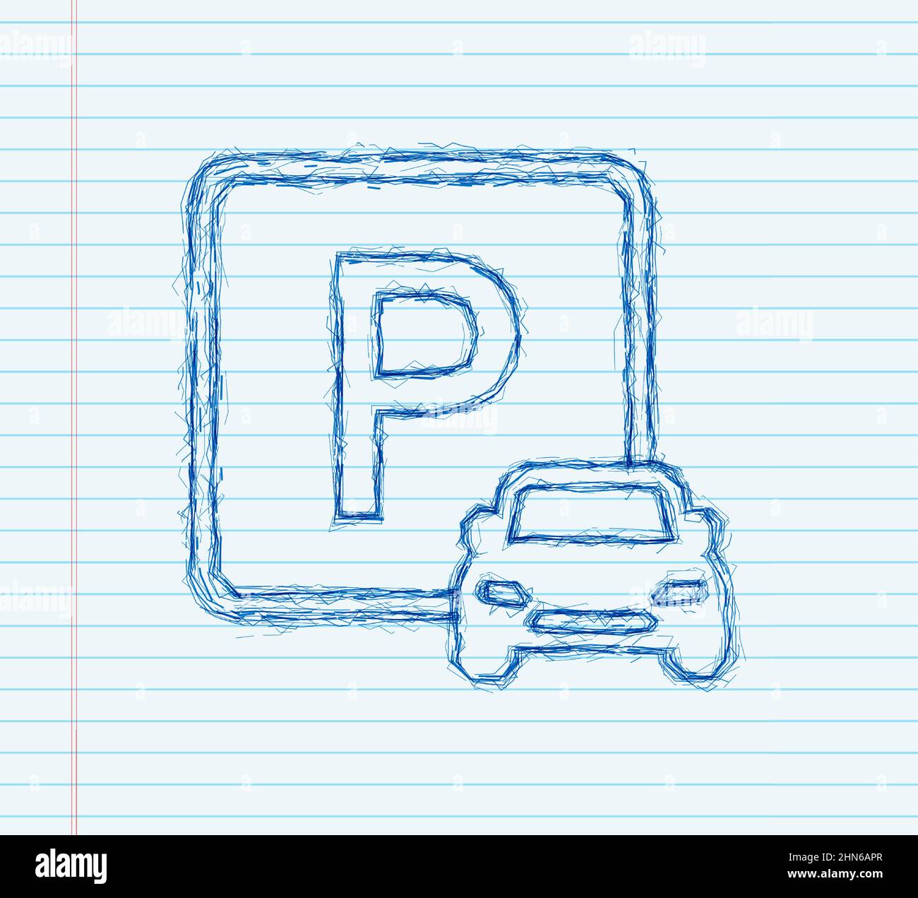 Template with blue parking. Logo, icon, label. sketch icon. Web element ...