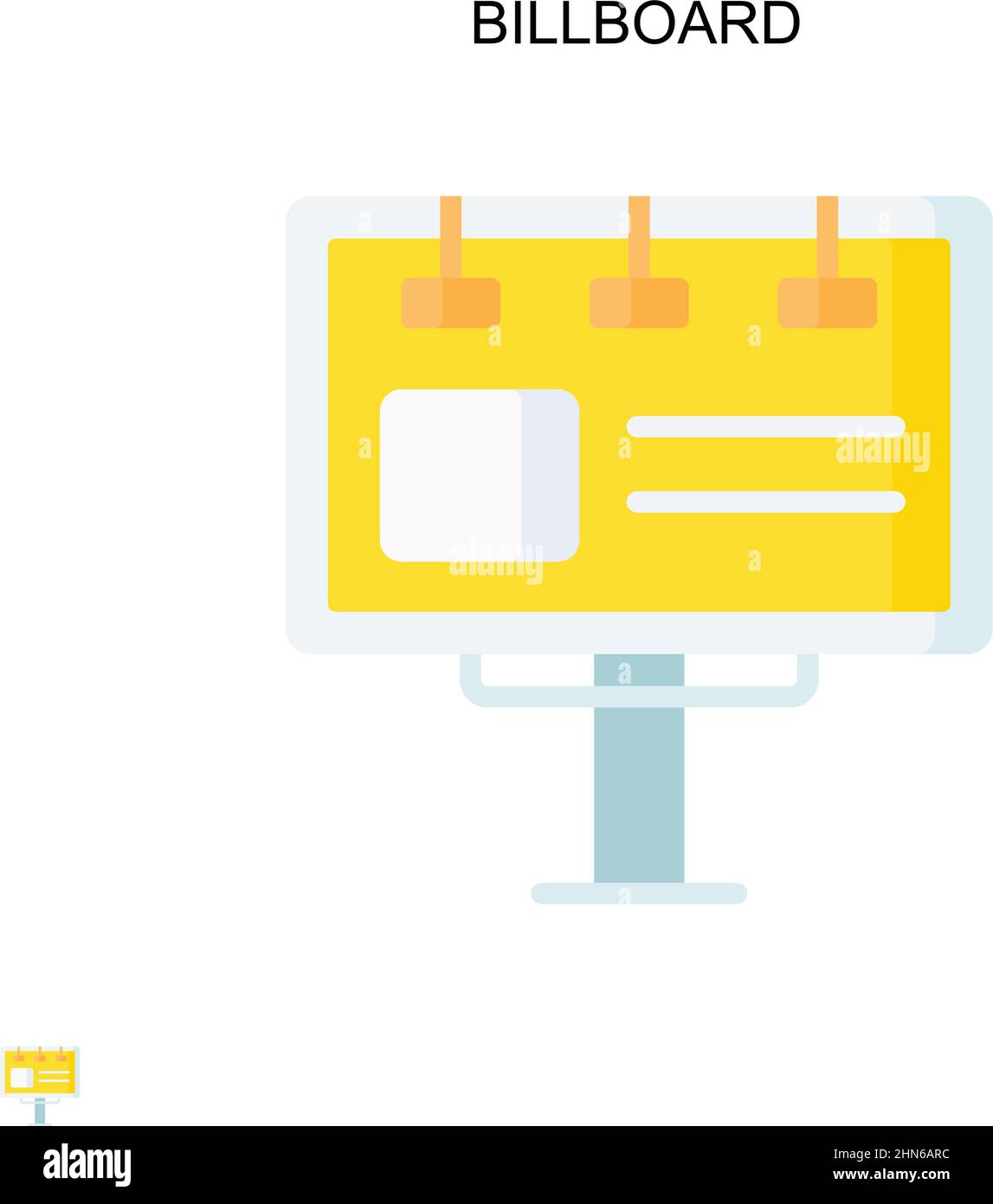 Billboard Simple vector icon. Illustration symbol design template for web mobile UI element ...