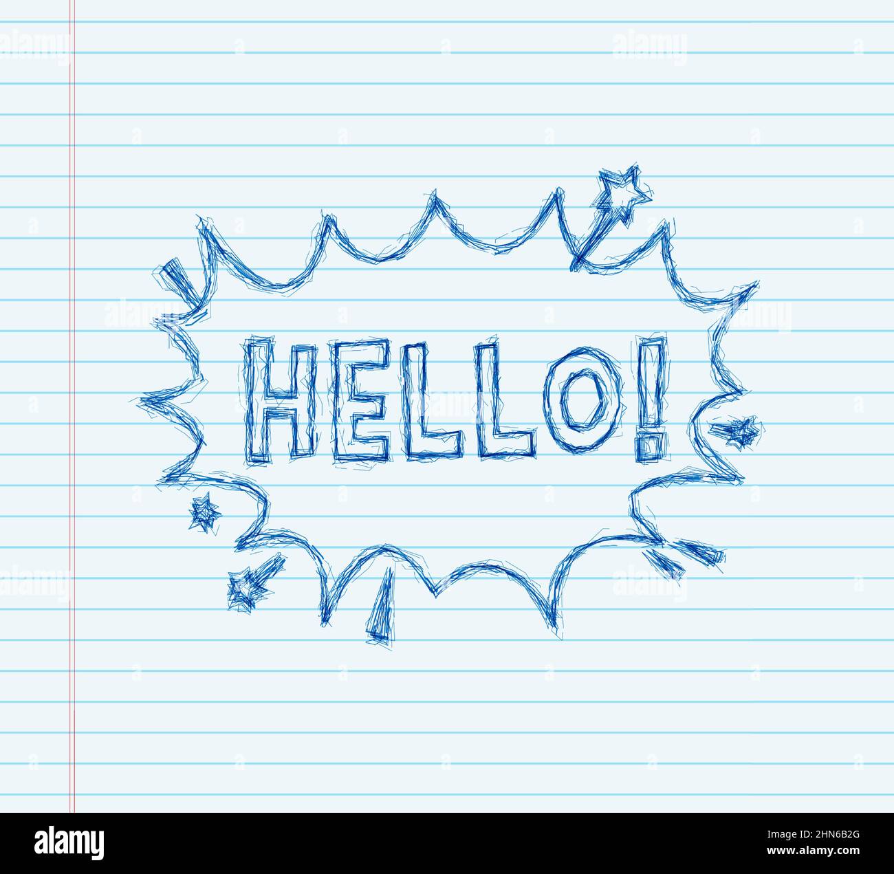 Comic speech bubbles with text Hello. sketch icon. Vintage cartoon ...