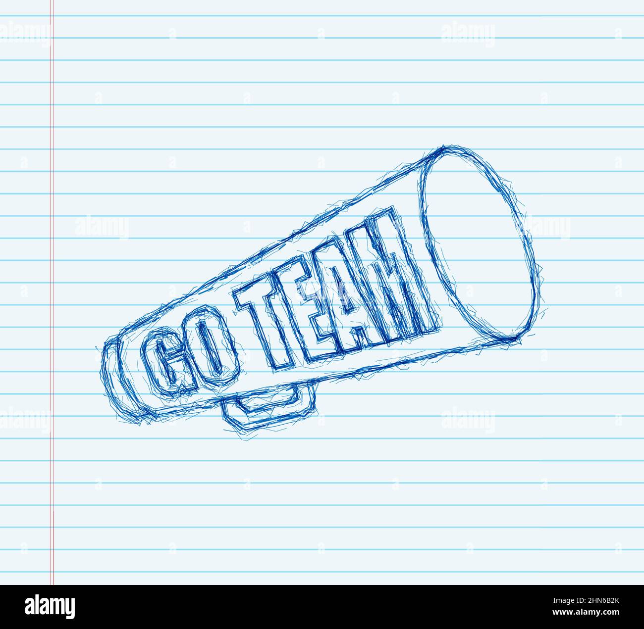 Go Team Triangle Banner. Go team in cartoon style. sketch icon. Vector ...