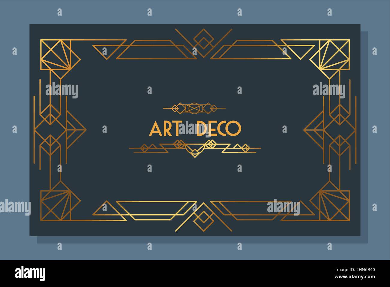art deco gold frame Stock Vector Image & Art - Alamy