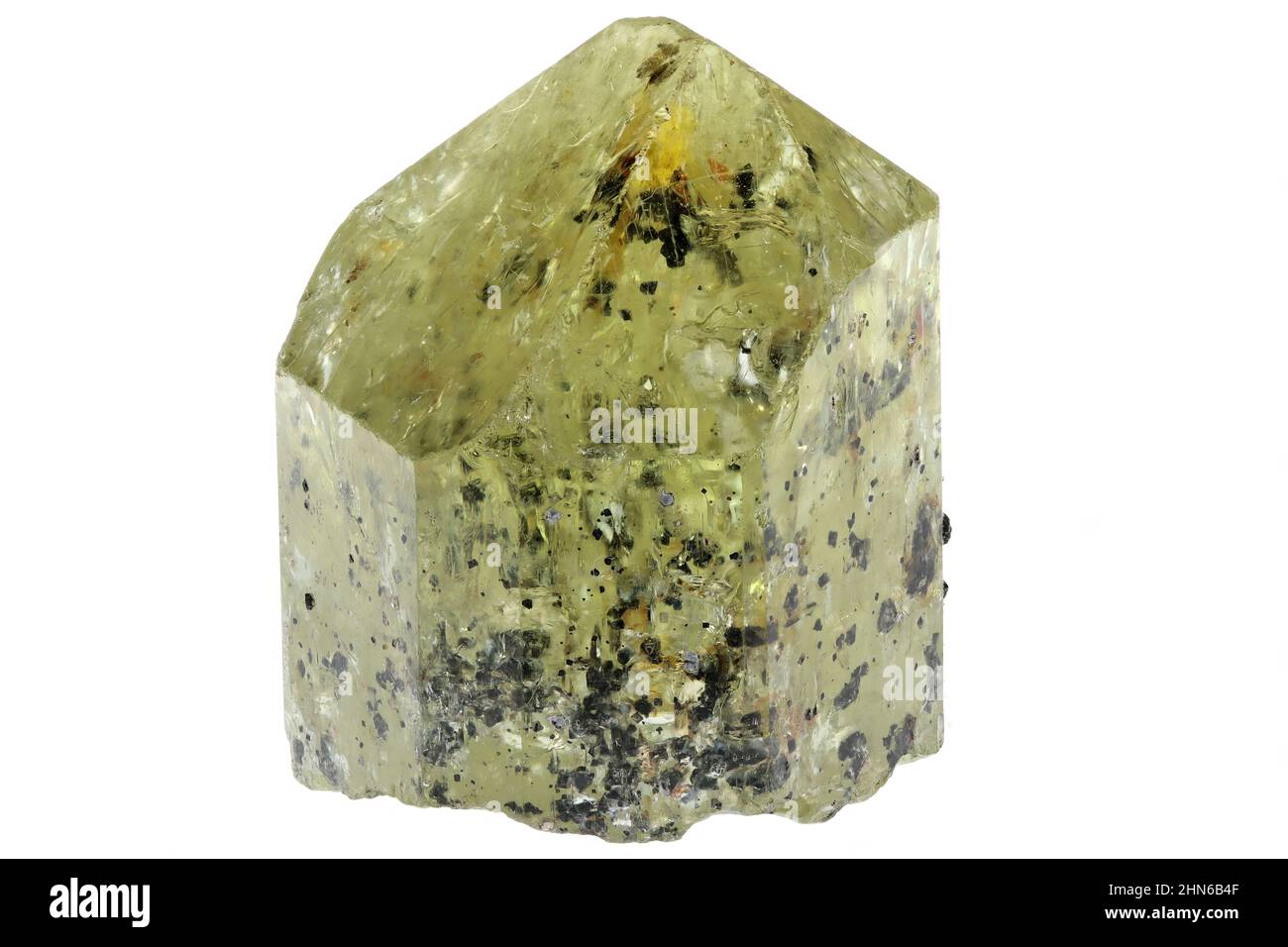 apatite from Durango, Mexico isolated on white background Stock Photo ...