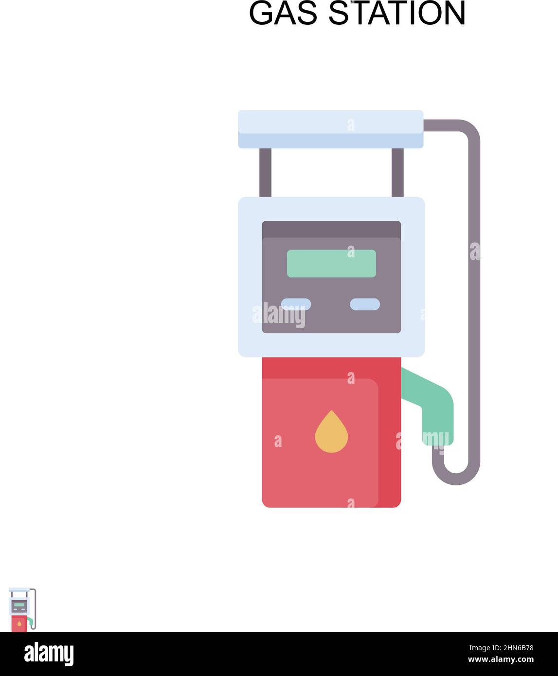 Gas station Simple vector icon. Illustration symbol design template for ...