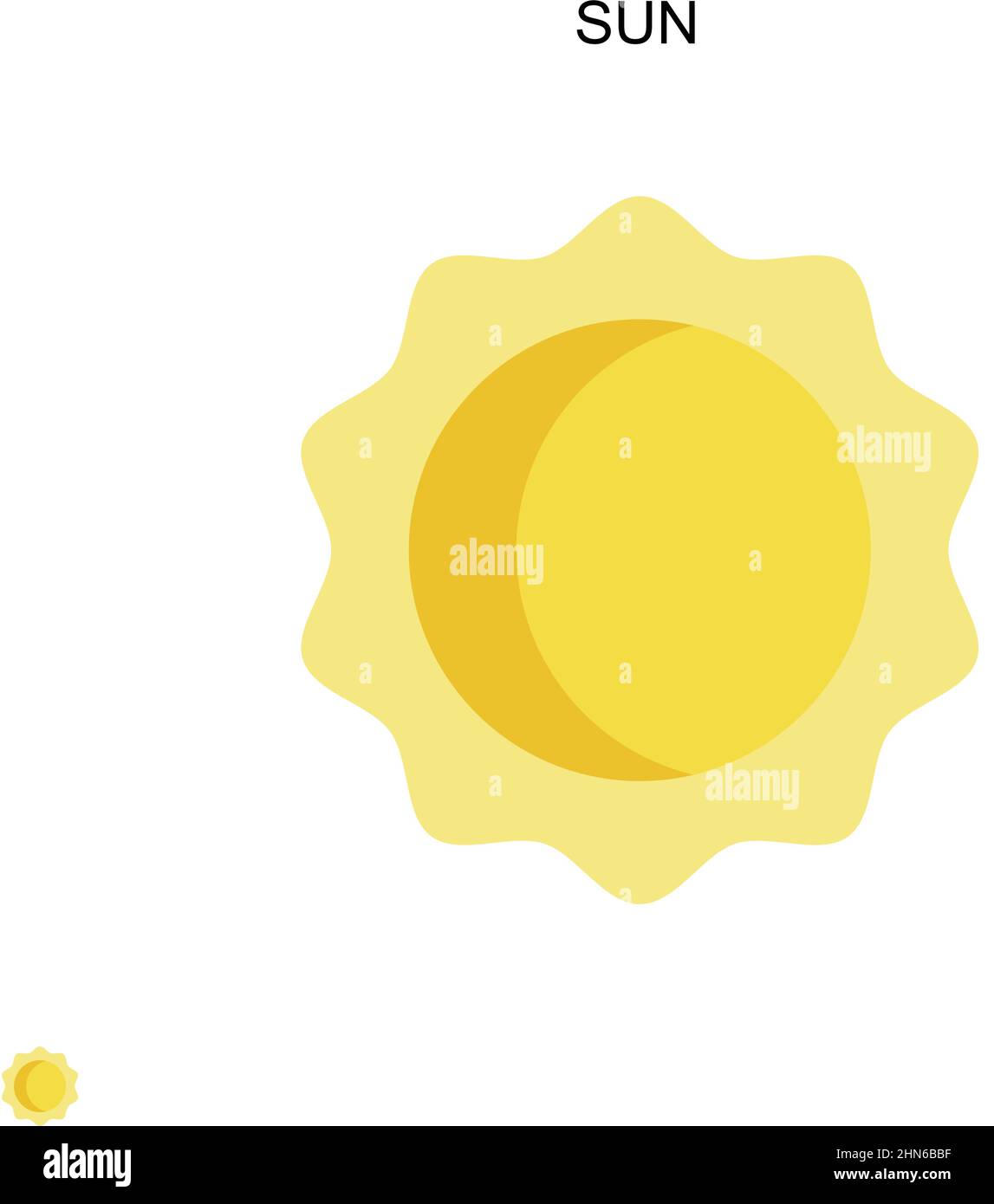 Sun Simple vector icon. Illustration symbol design template for web ...