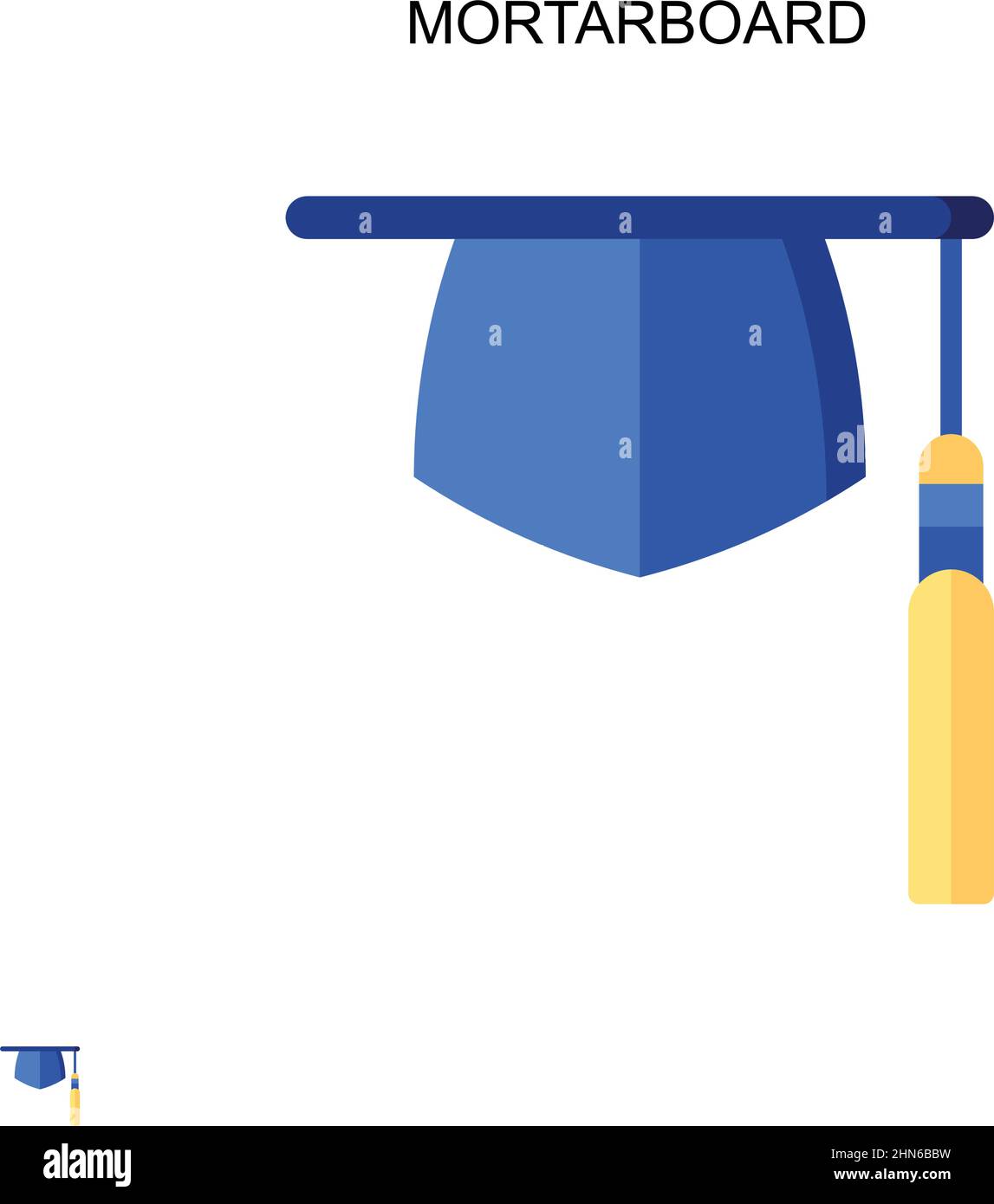 Mortarboard Simple vector icon. Illustration symbol design template for ...