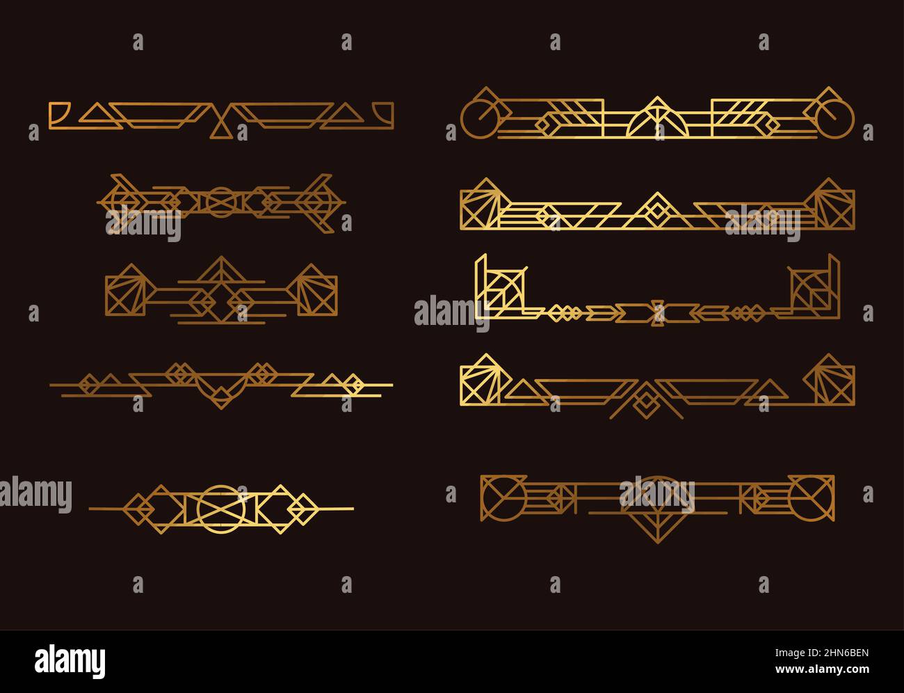 ten art deco frames Stock Vector Image & Art - Alamy