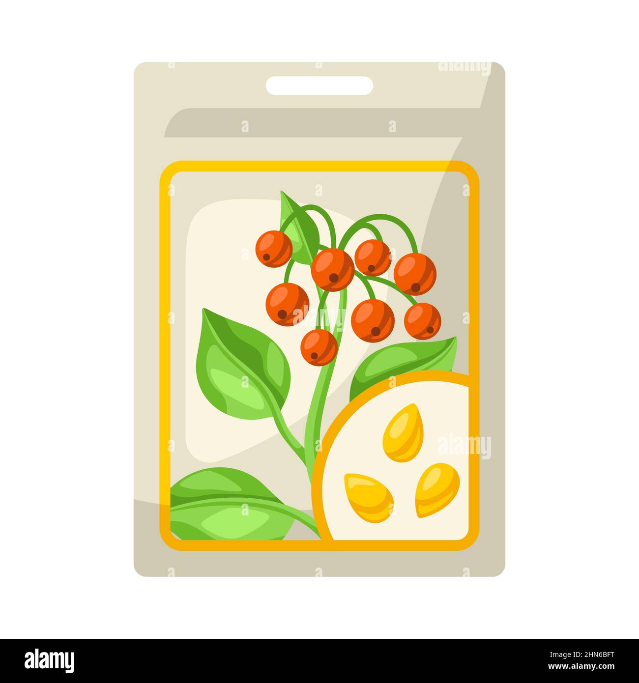 Seed package for sowing. Agricultural planting illustration Stock ...