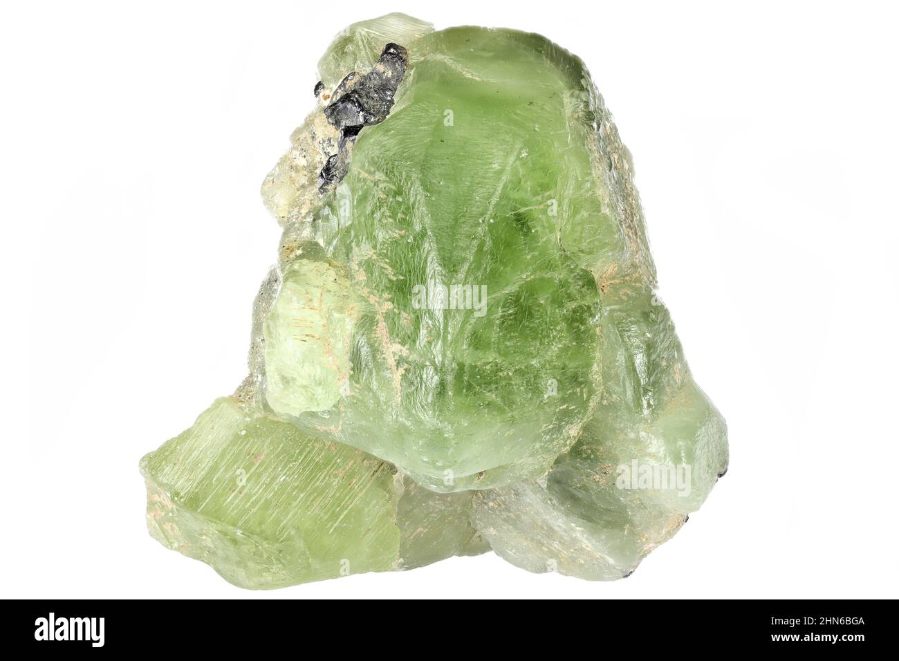 peridot from Kohistan Valley, Pakistan isolated on white background ...