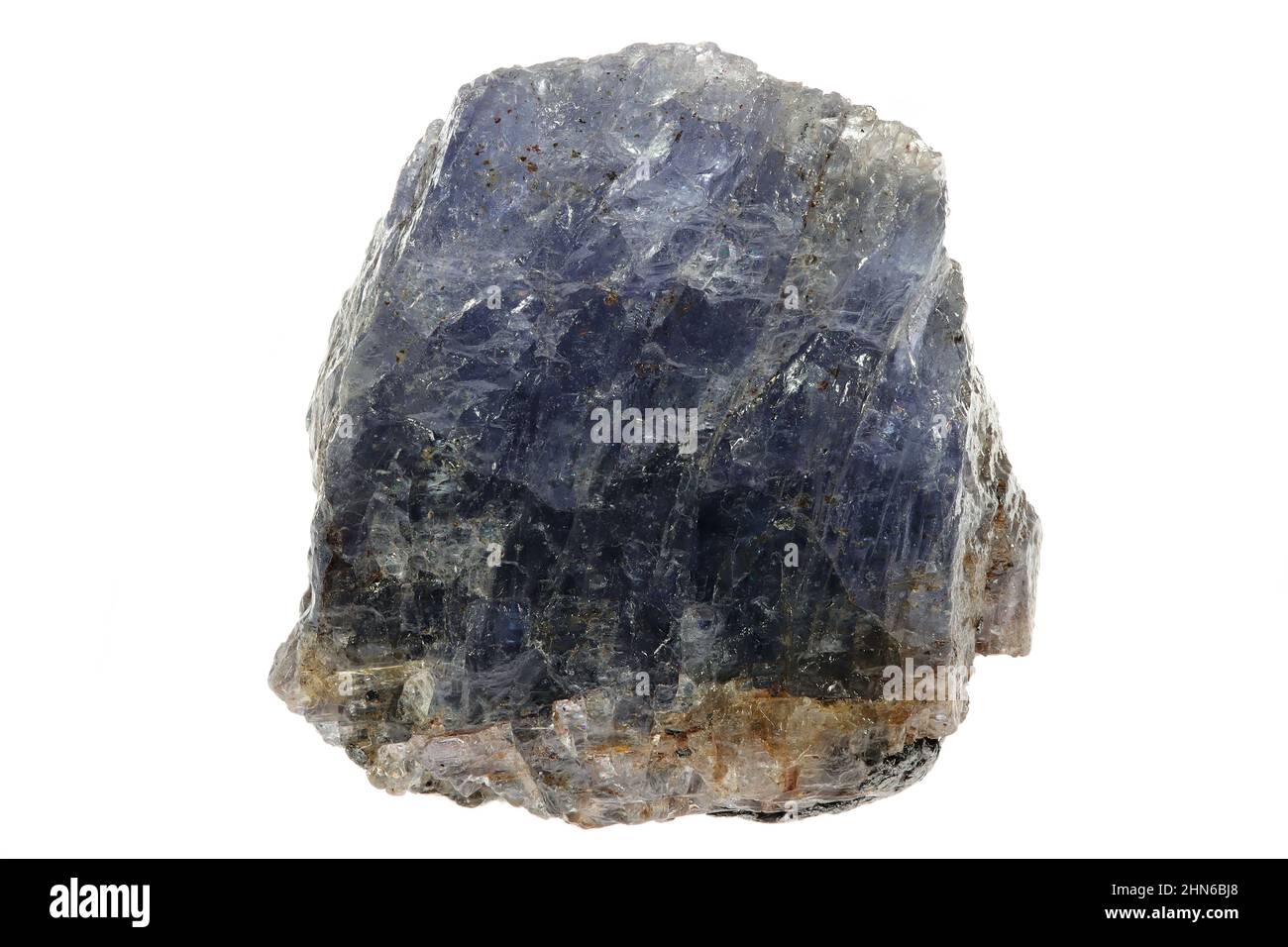 tanzanite from Merelani Hills, Tanzania isolated on white background ...