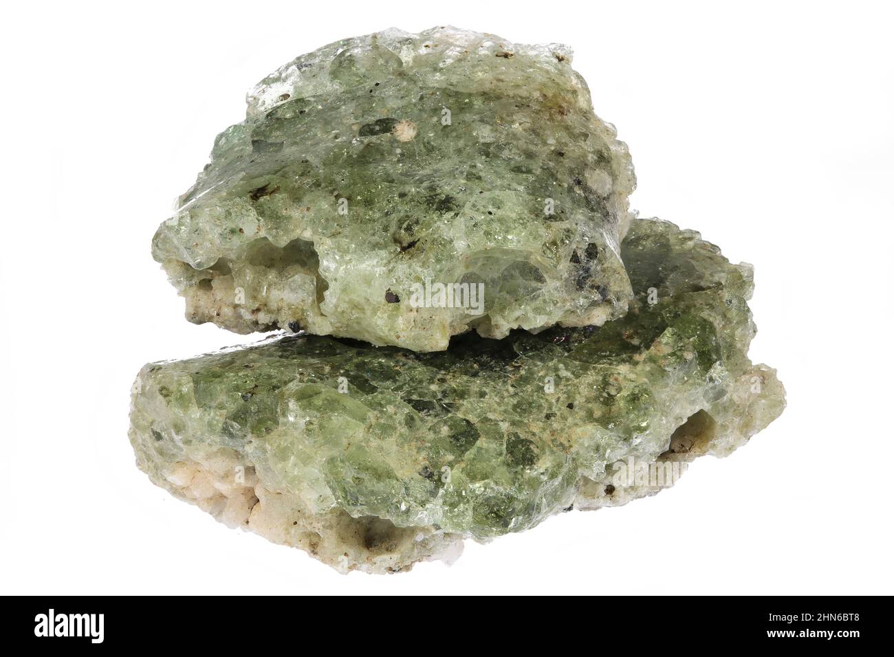trinitite from Trinity Site, New Mexico isolated on white background ...