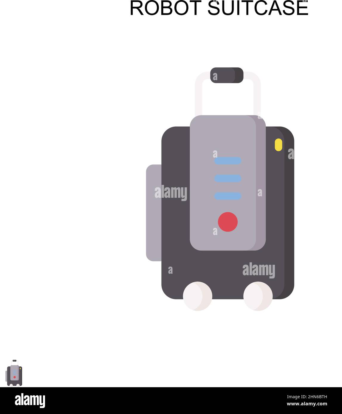 Robot suitcase Simple vector icon. Illustration symbol design template ...