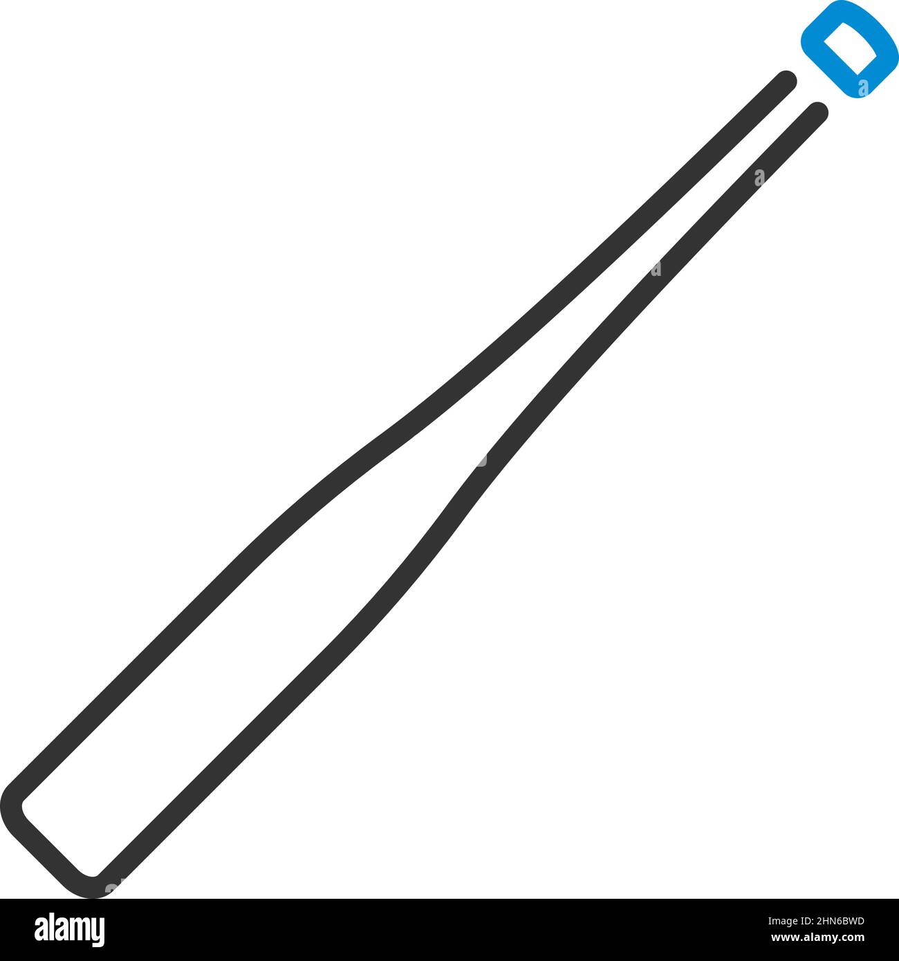 Baseball Bat Icon. Editable Bold Outline With Color Fill Design. Vector ...