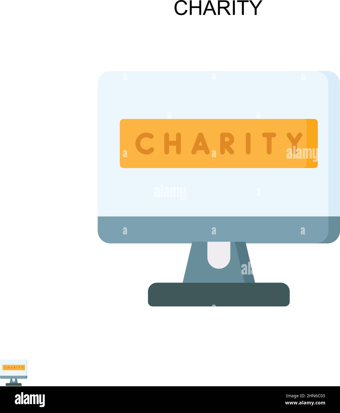 Charity Simple vector icon. Illustration symbol design template for web ...