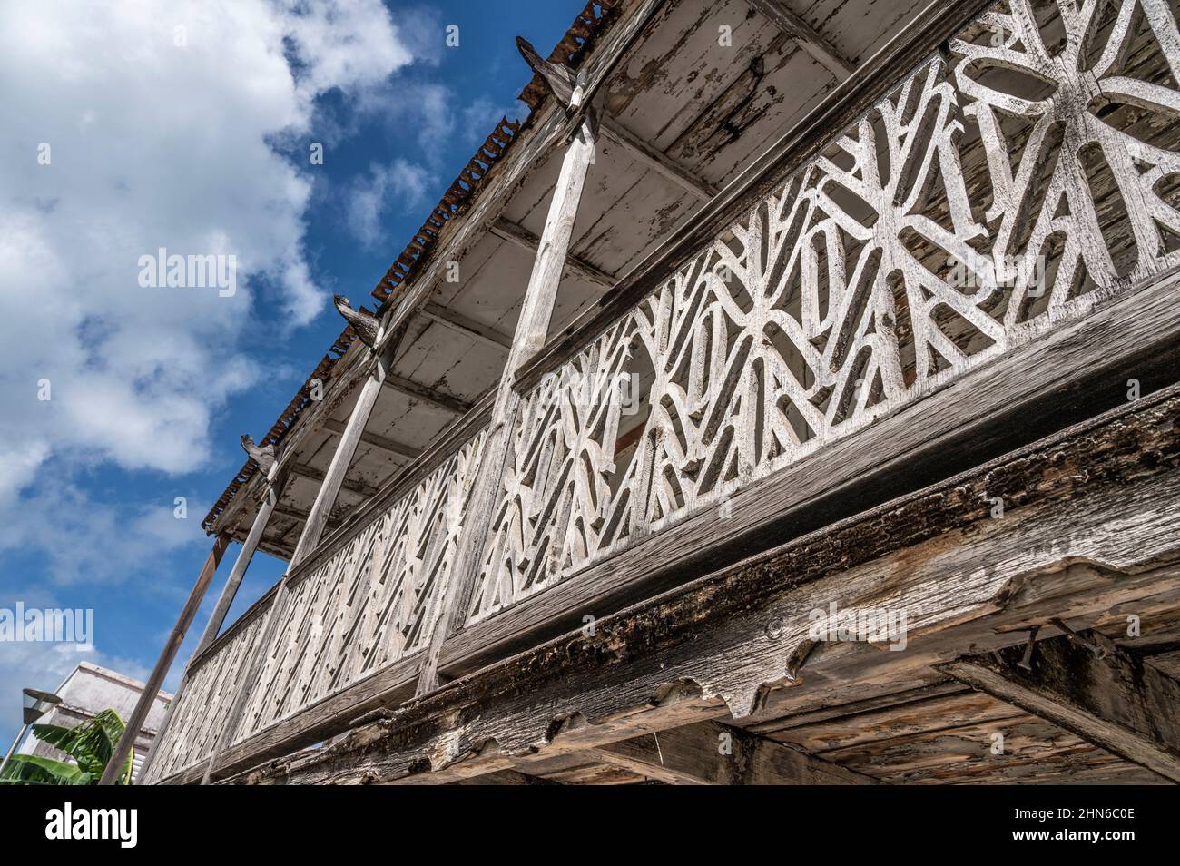 Traditional Caribbean architecture of Marigot, capital of the French ...