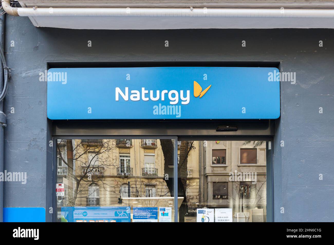 VALENCIA, SPAIN - FEBRUARY 09, 2022: Naturgy is a Spanish multinational ...