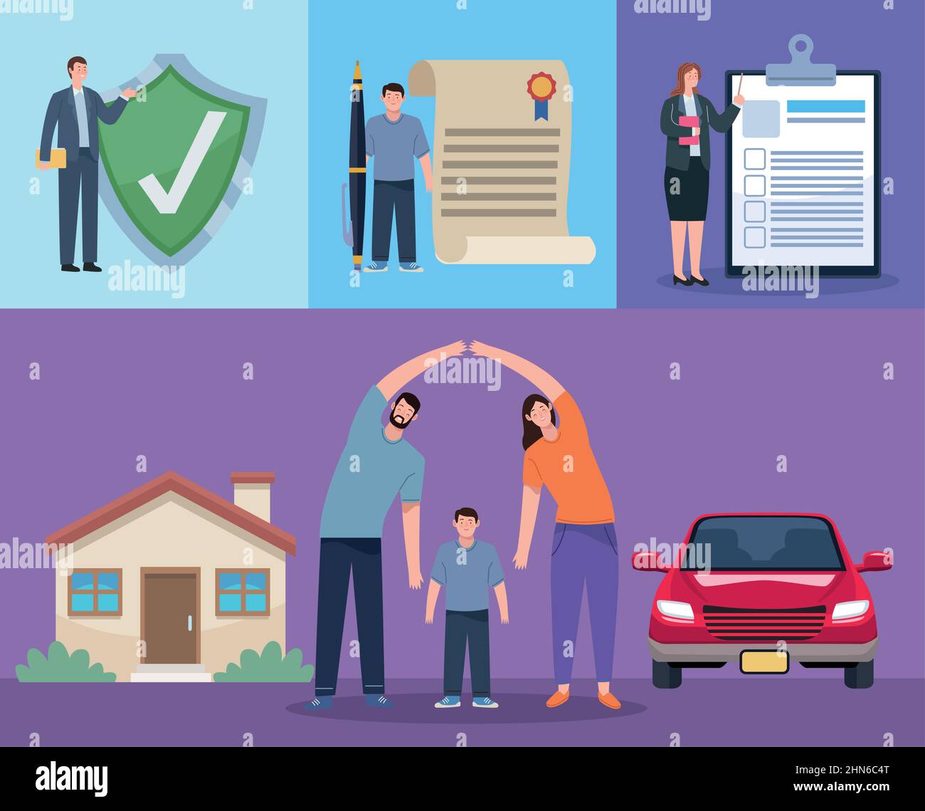 four insurance service items Stock Vector Image & Art - Alamy