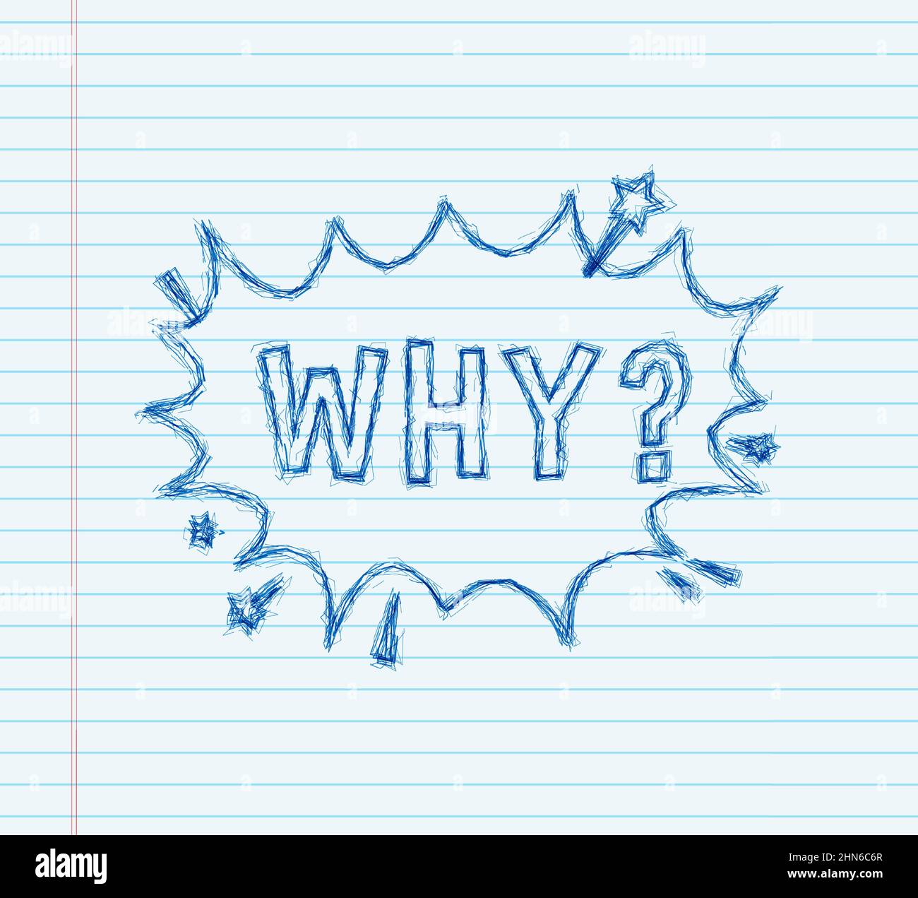 Comic speech bubbles with text Why. sketch icon. Symbol, sticker tag ...