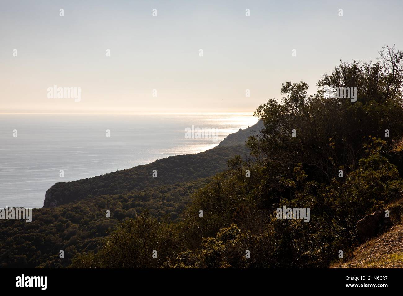Landscape with beautiful Atlantic coast of Setubal, close to Lisbon ...