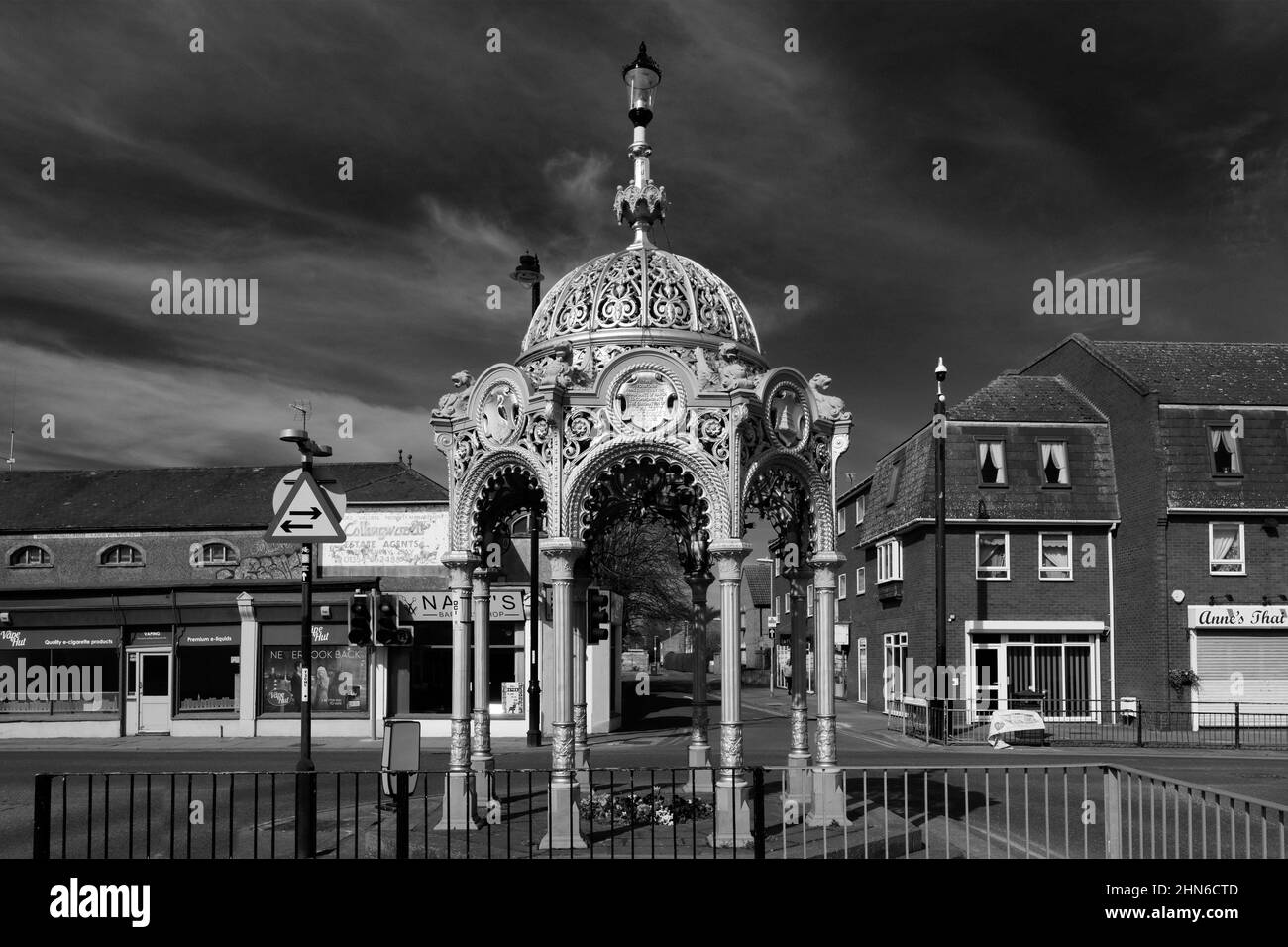 The ornate March Coronation Memorial Fountain, March town ...