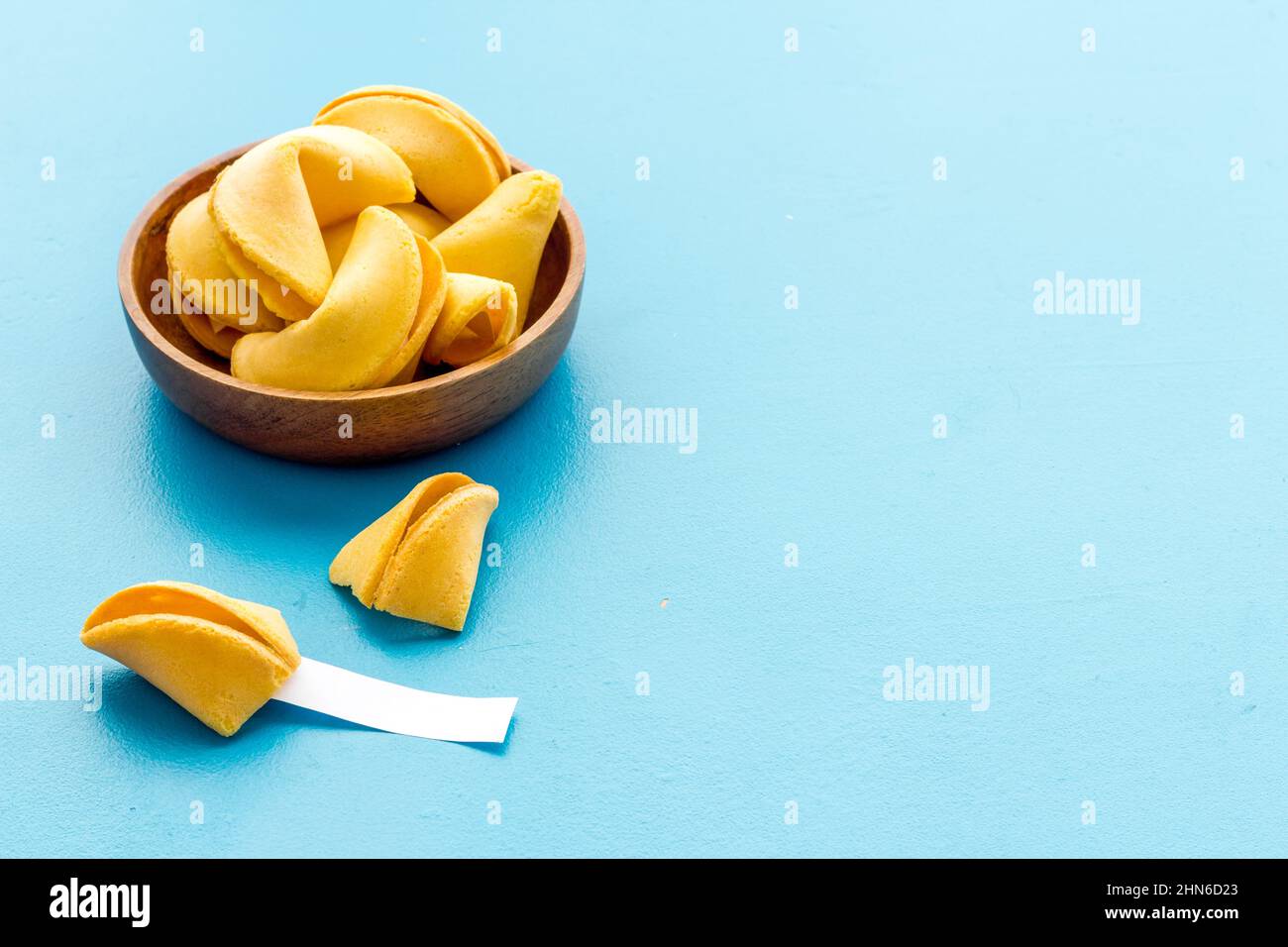 Bowl of Chinese New Year fortune cookies. Good luck concept Stock Photo ...