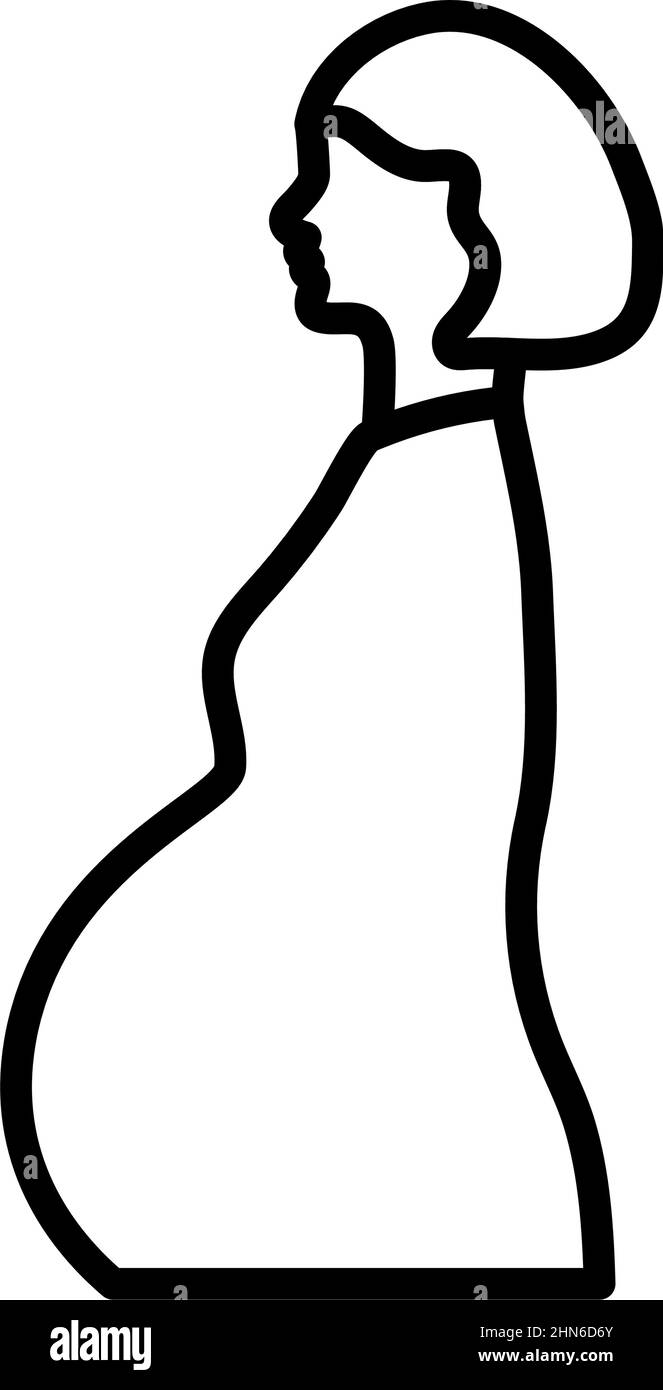 Mother's Day Icon. Bold outline design with editable stroke width ...